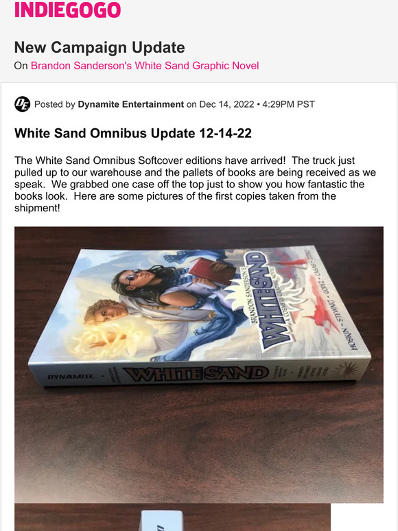Indiegogo: 📢 Update #20 from Brandon Sanderson's White Sand Graphic ...