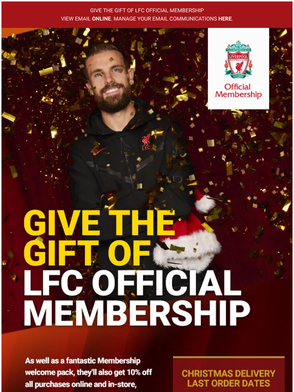 Liverpool FC: Last chance - Give the gift of LFC Official Membership ...