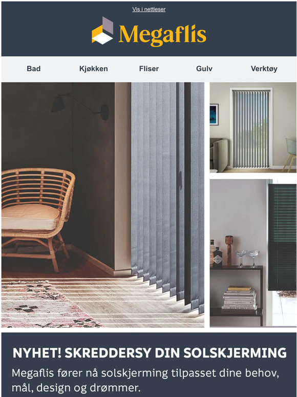 MegaFlis: NYHET! Megaflis fører nå solskjerming | Milled