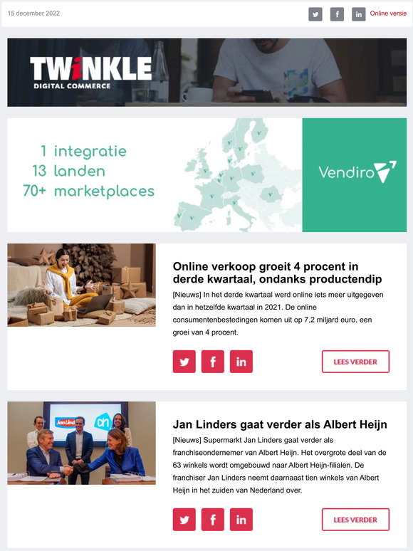 Twinkle: Online verkoop groeit 4 procent in derde kwartaal, ondanks ...