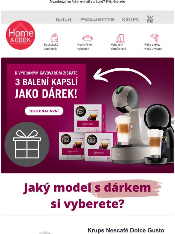 Homeandcook.cz: Dolce Gusto: 3 balení kapslí jako dárek | Milled