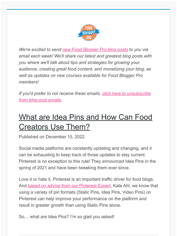 Food Blogger Pro: What are Idea Pins and How Can Food Creators Use Them ...