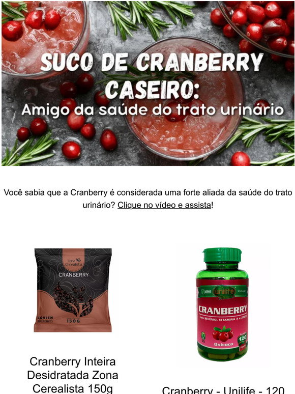 Zona Cerealista: Suco de Cranberry Caseiro + Dicas de Presentes | Milled