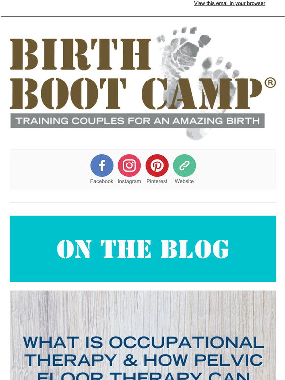 Birth Boot Camp: What is Occupational Therapy & How Pelvic Floor ...