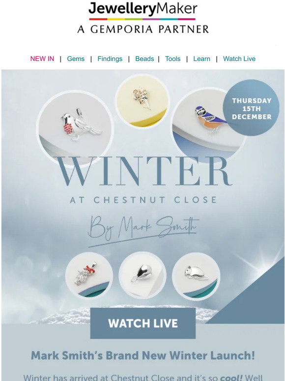 JewelleryMaker: Join Mark Smith for Winter at Chestnut Close ️ | Milled