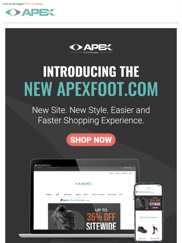 Apex Foot: Welcome to the New Apex Website | Milled