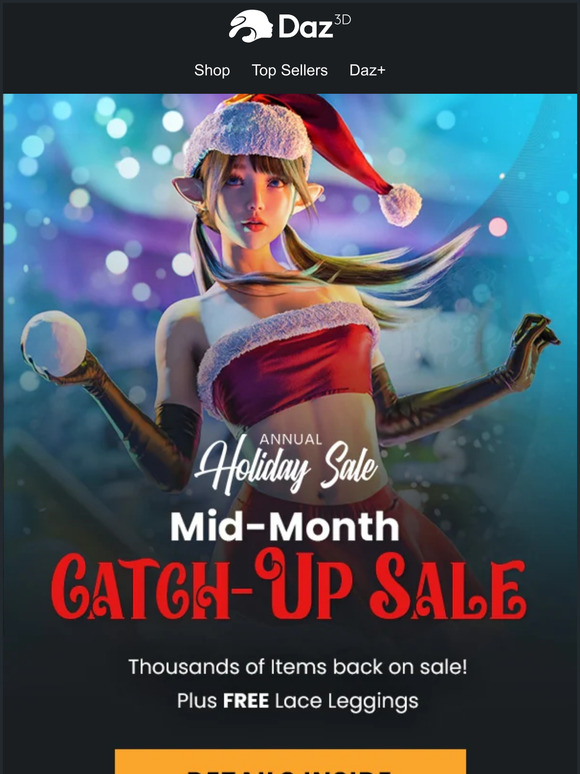 DAZ 3D: Mid-Month Catch-Up Sale - PLUS Free Lace Leggings | Milled