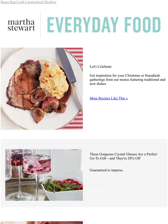 Martha Stewart: 20 Holiday Menus That Will Help You Celebrate Every ...