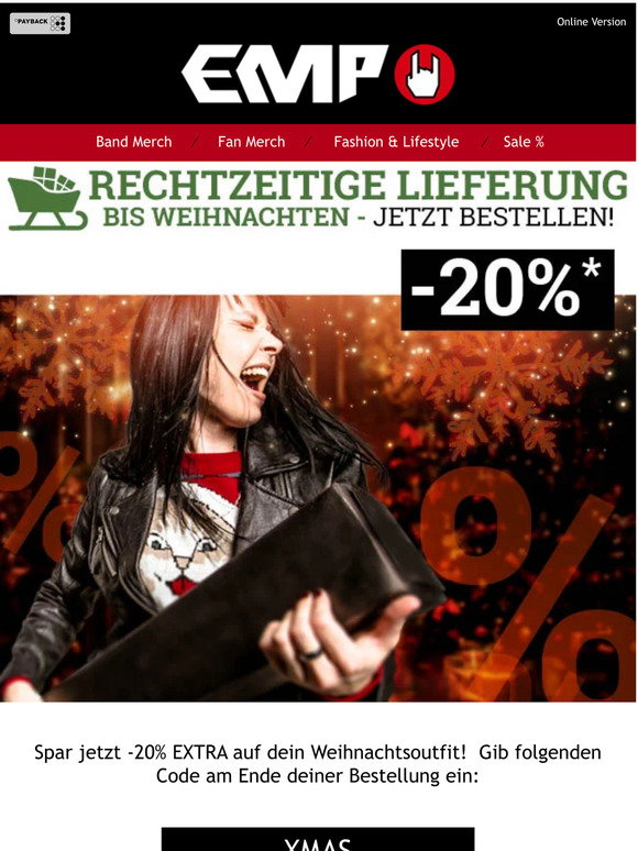 EMP: 20% EXTRA auf festliche Styles! 🎄 | Milled
