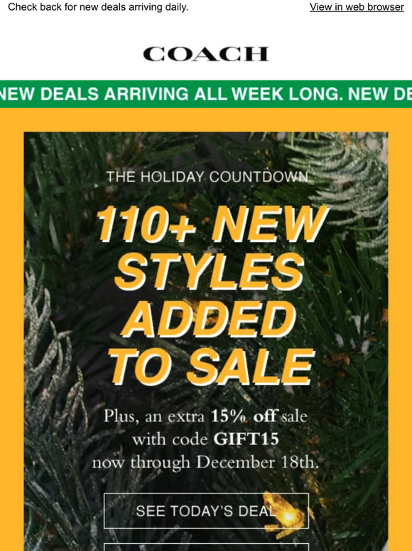 Coach: Now reduced: extra 15% off sale styles. | Milled