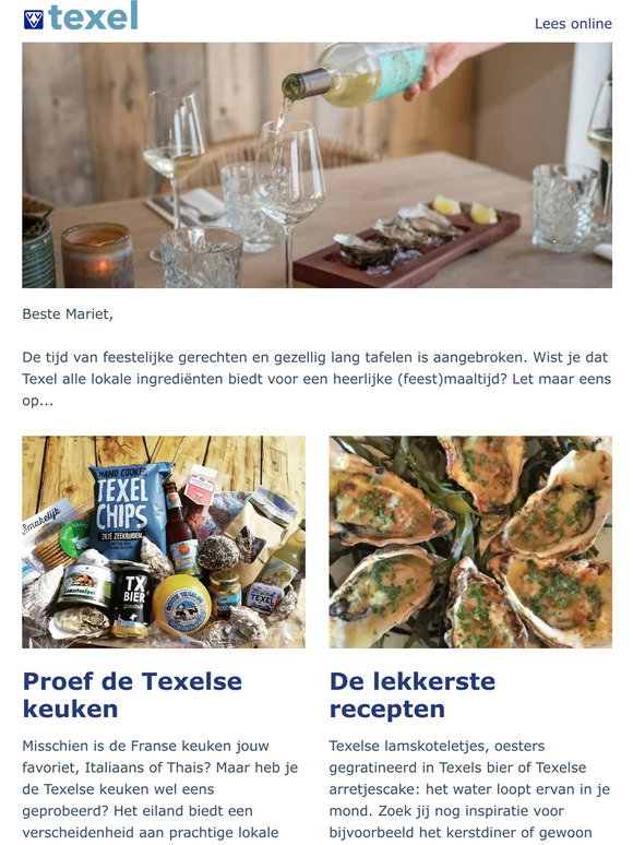 Texel: Kom culinair genieten op Texel: hier vind je meer! | Milled