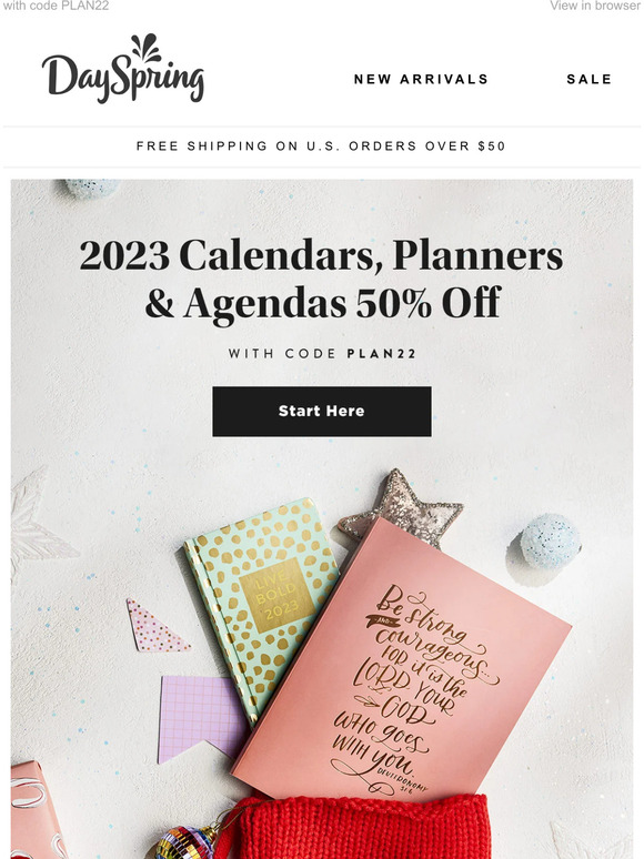 DaySpring: 50% Off Calendars & Planners for 2023 | Milled
