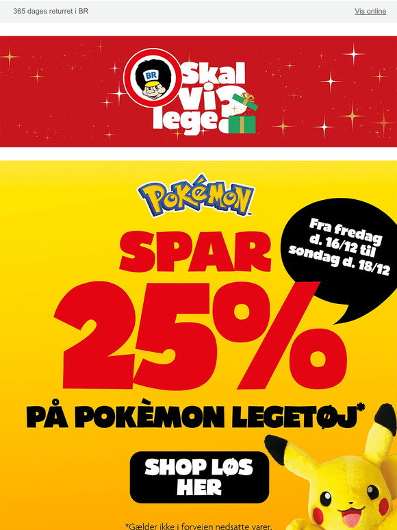 BR: WOW! SPAR 25% på Pokémon i BR!* 🎉 | Milled