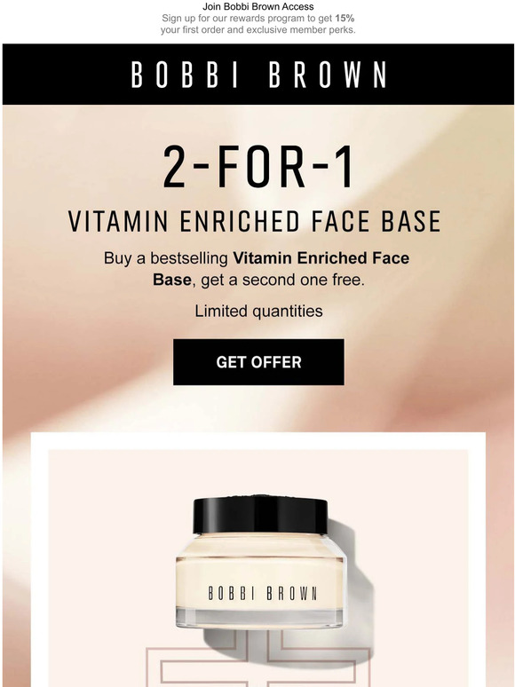Bobbi Brown: Don't miss: 2-for-1 Vitamin Enriched Face Base | Milled