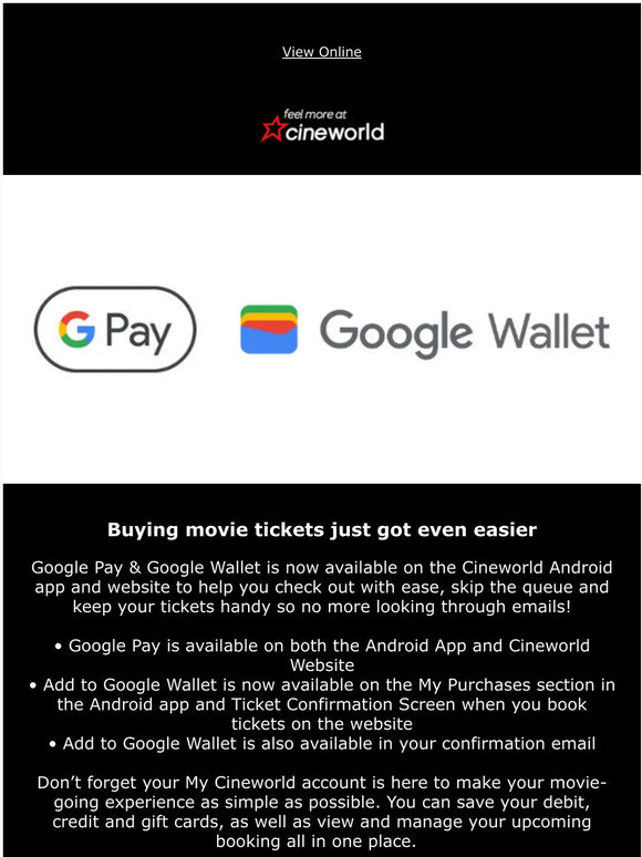 Cineworld: Your Cineworld tickets sorted even faster | Milled