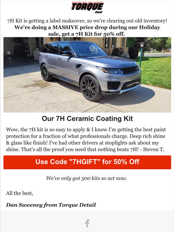 Torque Detail: 50% OFF: 7H Ceramic Coating Kit - Limited Inventory | Milled