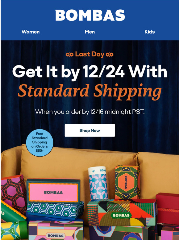 Bombas: Last Day for Free Standard Shipping | Milled