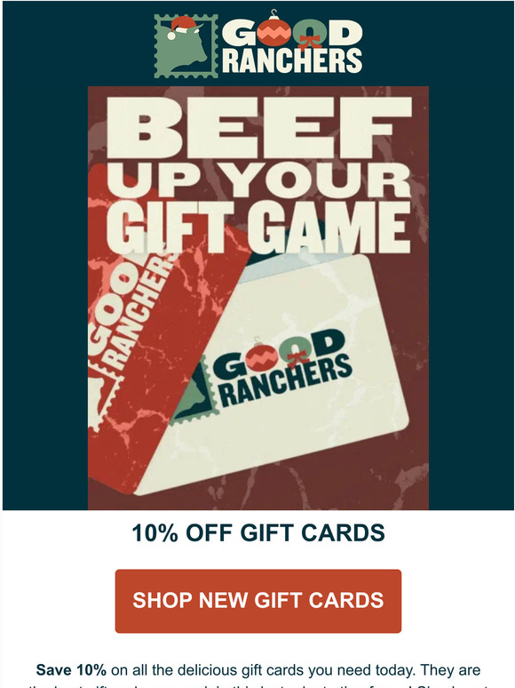 Good Ranchers: 10% OFF Gift Cards – $30 OFF Gift Boxes | Milled