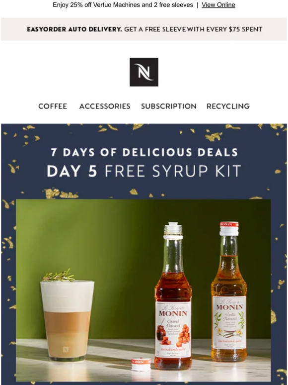 Nespresso: Add some flavor to your coffee with a FREE Syrup Kit | Milled