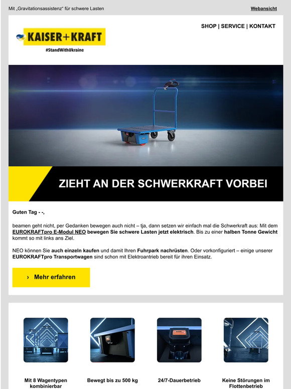 Kaiserkraft: Elektroantrieb für bis zu 500 kg: EUROKRAFTpro E-Modul NEO ...