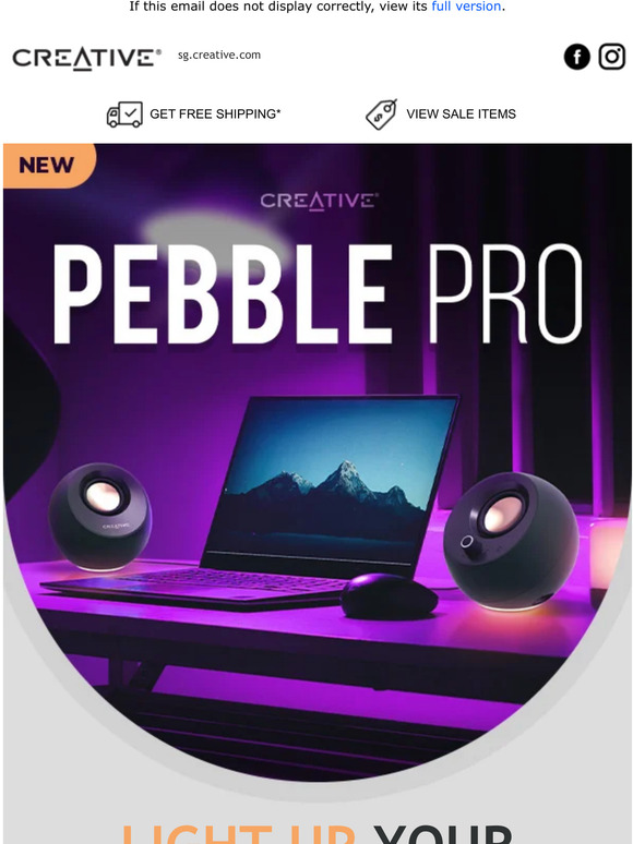 Creative: [NEW LAUNCH] Creative Pebble Pro lights up your desk with RGB ...