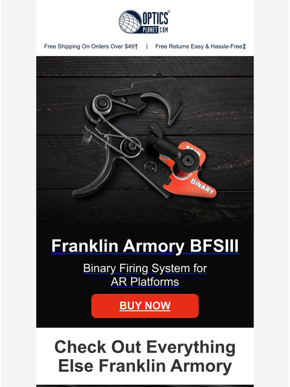 OpticsPlanet: Franklin Armory Binary Trigger System III | Milled