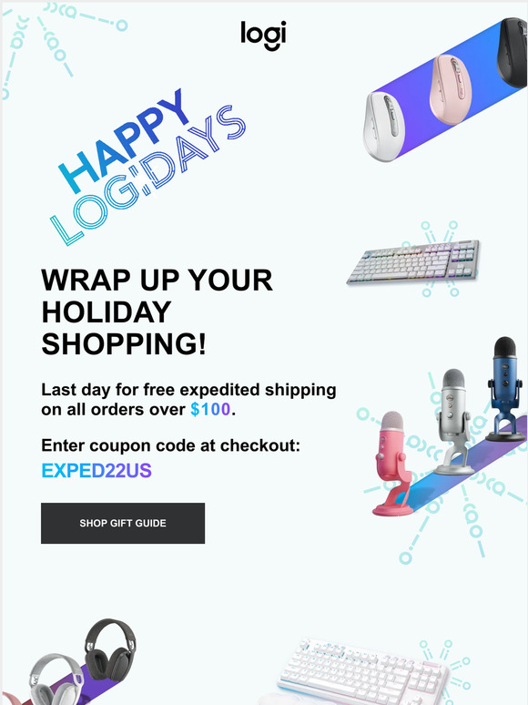 Logitech: Last day for free expedited shipping 🚚 | Milled