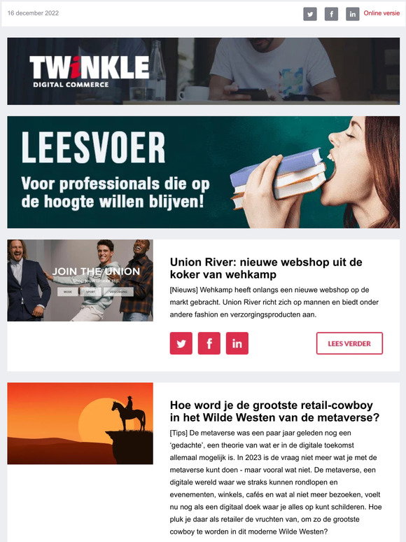 Twinkle: Union River: nieuwe webshop uit de koker van wehkamp | Milled