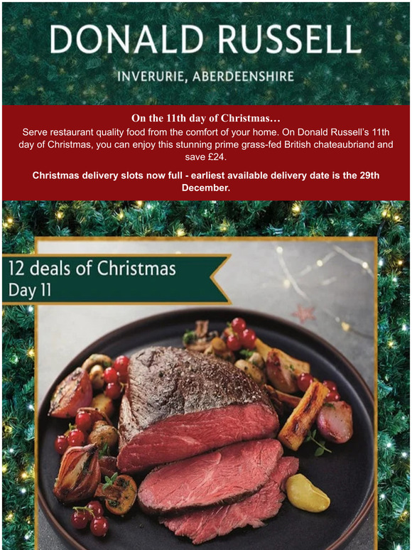 Donald Russell: Day 11: 31oz Chateaubriand £50 🎁 | Milled
