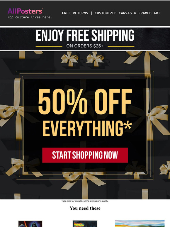 All Posters Email Newsletters: Shop Sales, Discounts, and Coupon Codes