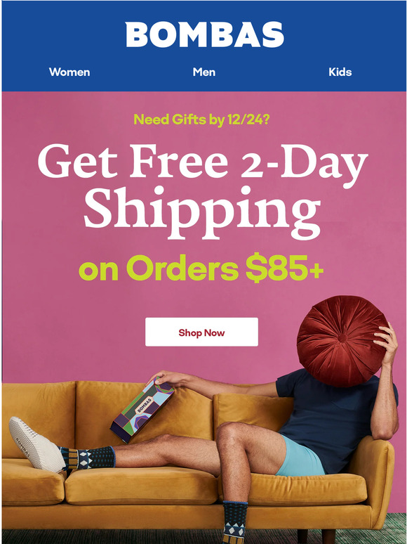 Bombas: Free 2-Day Shipping Starts Now | Milled