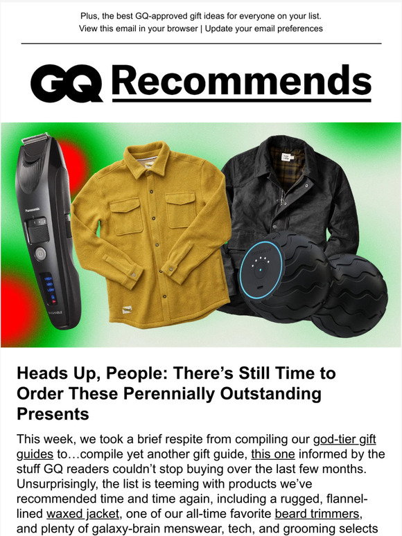 GQ: There’s Still Time to Order These Perennially Outstanding Presents ...