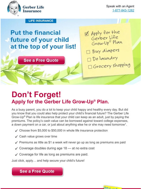 Gerber Life: Did you forget to add financial coverage to your to do ...