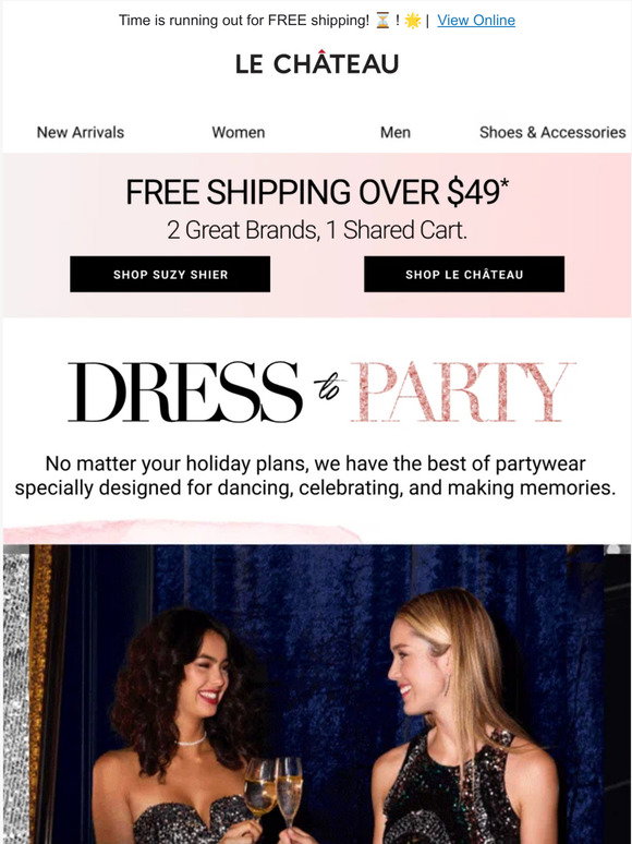 Le Château: The Countdown to NYE Begins With 30% Off Dresses! 🌟 | Milled