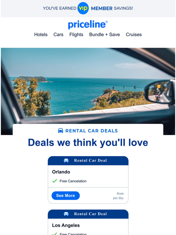 Priceline: 📣 Low Rental Car Rates Have Arrived | Milled