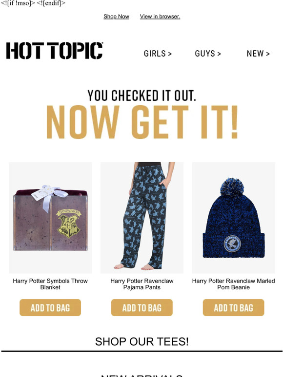 Hot Topic: That merch you were eyeing is ready to be wrapped. | Milled