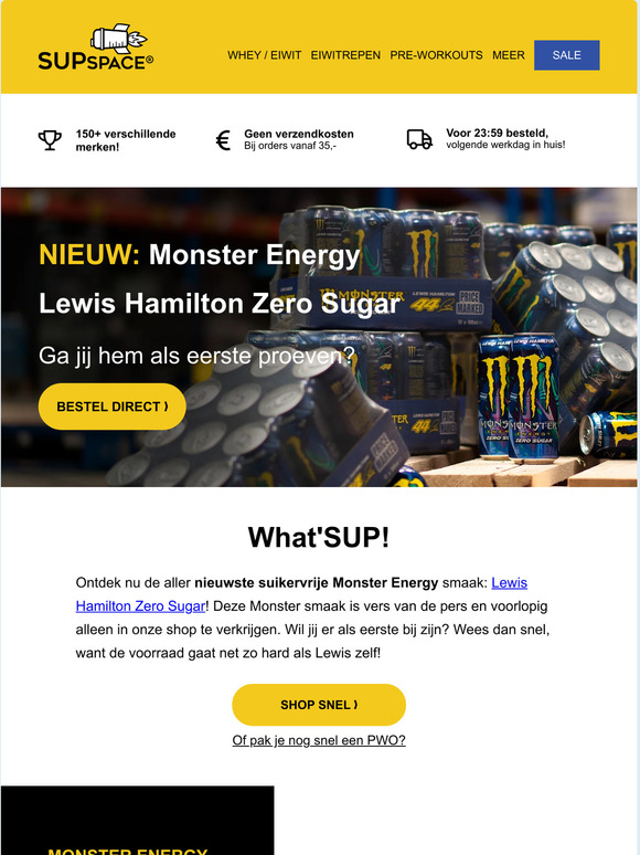 Supspace: 🆕 Ontdek de nieuwe suikervrije Monster Energy | Milled