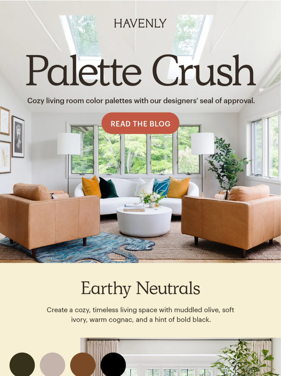 Havenly: 9 Living Room Color Palettes | Milled