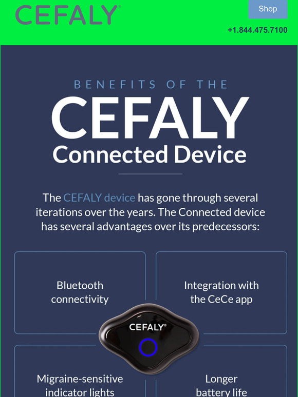 CEFALY Technology: Benefits of the CEFALY Connected! | Milled