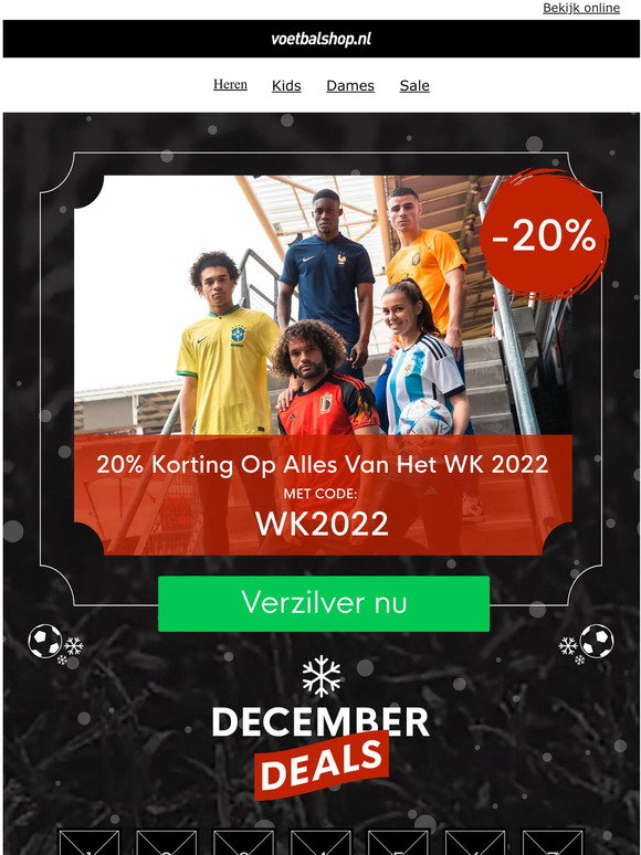 Voetbalshop: 20% extra korting op alle WK 2022 items! | Milled