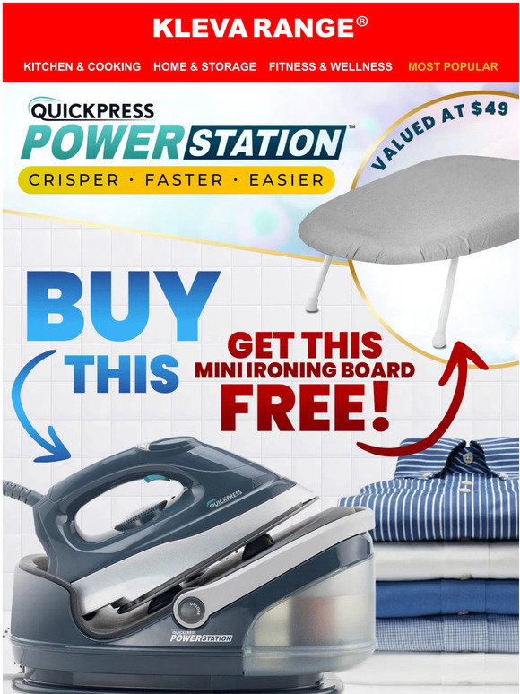Kleva Range: Who wants a free ironing board! 🤩 | Milled