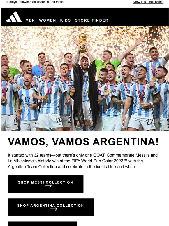 adidas: 🏆 🐐 Celebrate Lionel Messi and Argentina winning the FIFA World ...