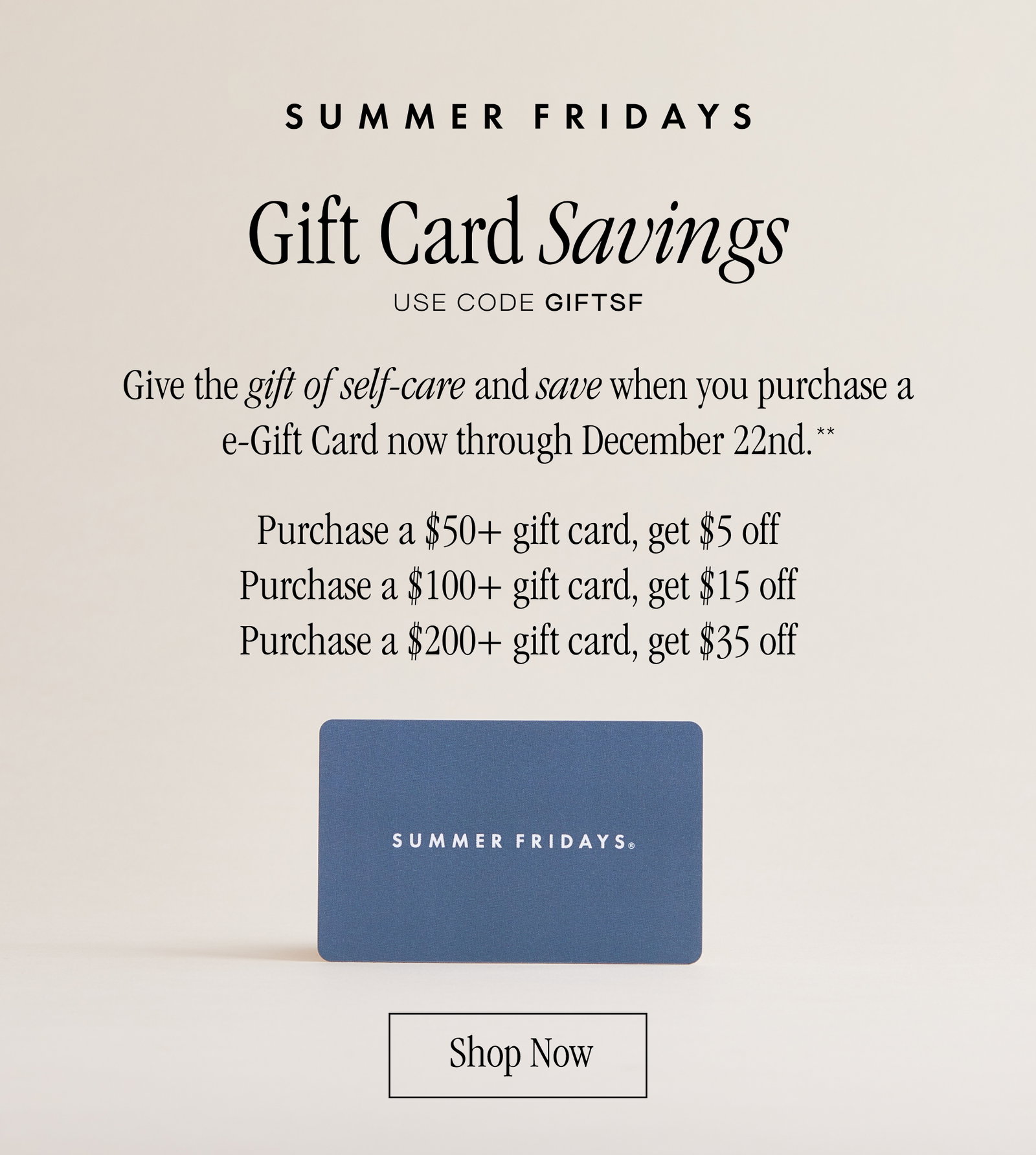 Summer Fridays: Limited Time: Save Up to $35 on Gift Cards | Milled