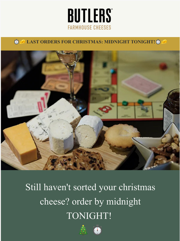 Butlers Farmhouse Cheeses: Hurry! Order before midnight for Christmas ...