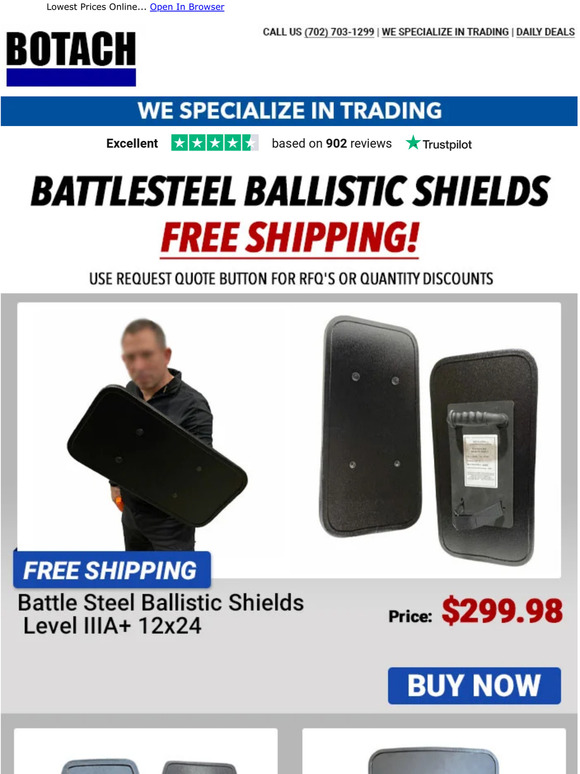 Battle Steel: Shop Battlesteel Ballistic Shields | Milled