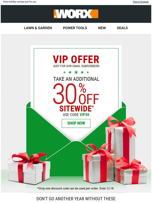 WORX: Official confirmation - Insider Only Savings | Milled