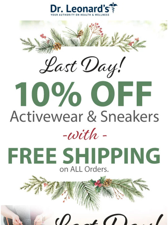 Dr. Leonard's: Take 10% off Activewear AND Sneakers 👟 + Free Shipping ...