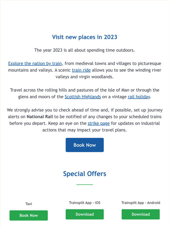 Raileasy: Visit new places in 2023 | Milled