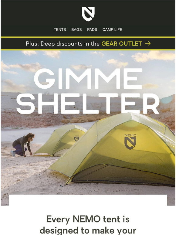 NEMO Equipment: 🏕️ Tents ship FREE | Milled