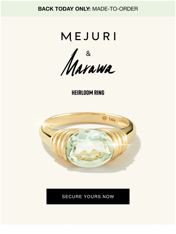 Mejuri: The Marawa Heirloom Ring returns | Milled